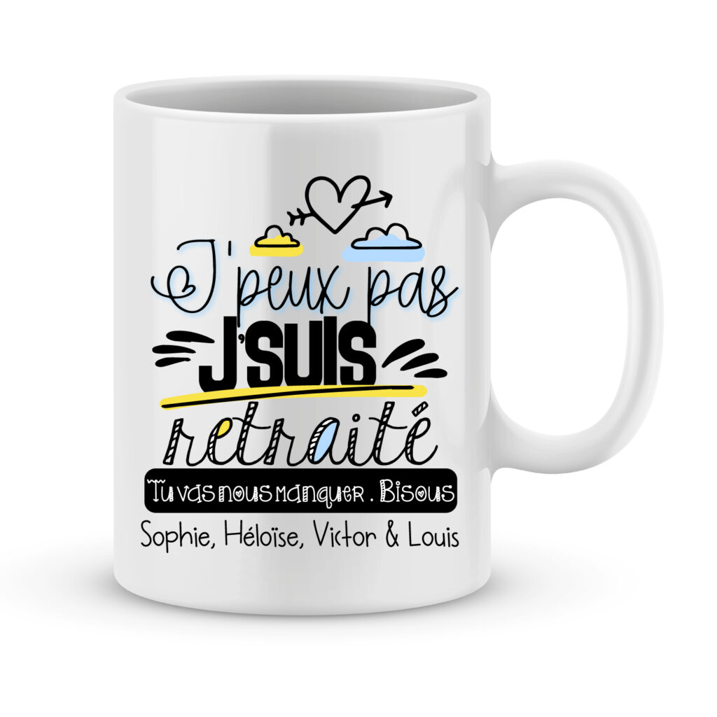 Cadeau retraite. Personnalisez un cadeau original. Jolimug